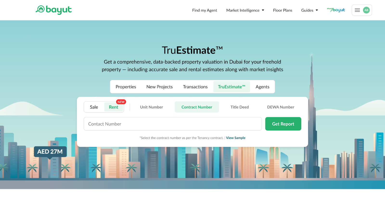 How can I generate a TruEstimate™ Rental report? – Bayut HelpCentre